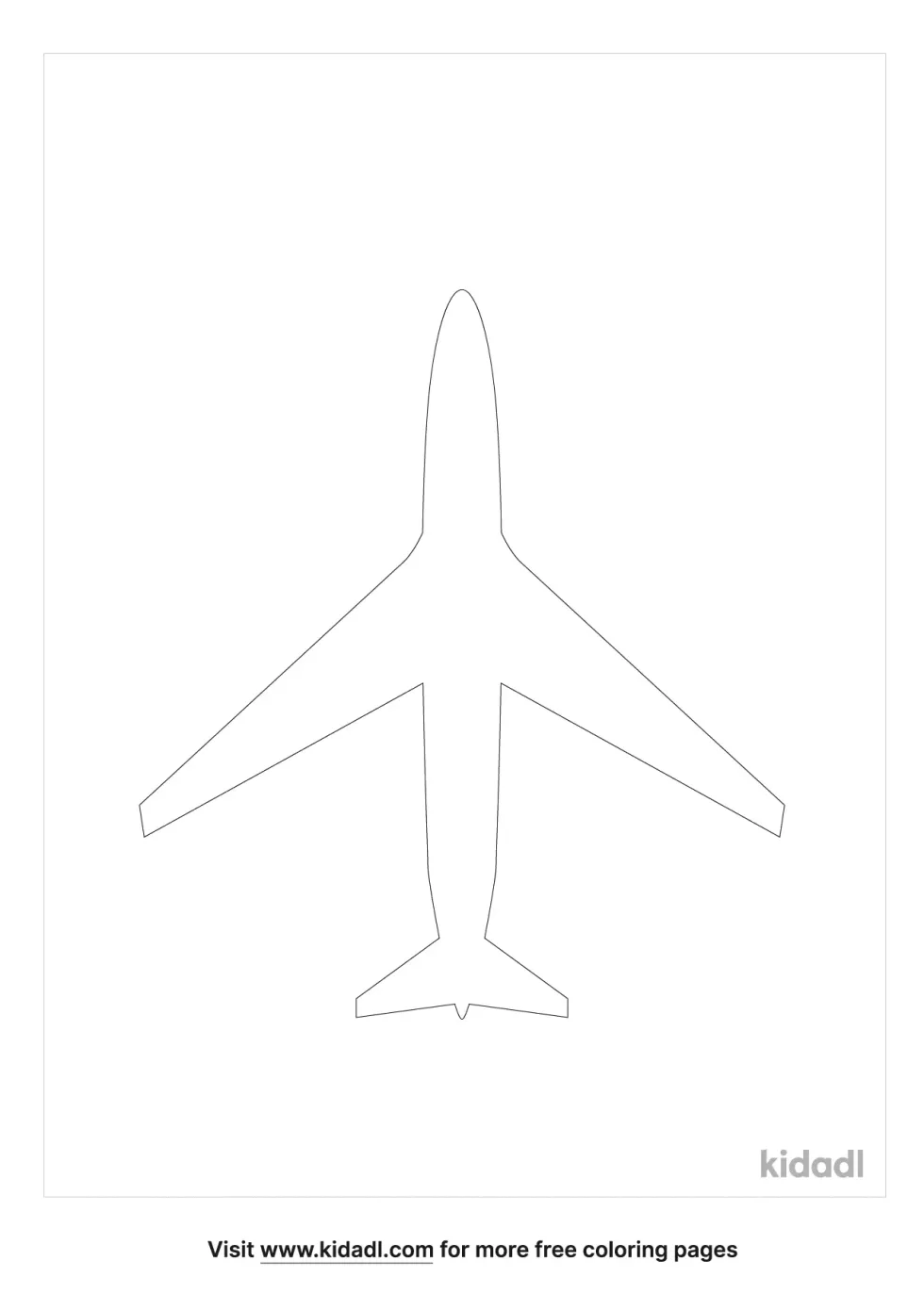 Airplane Outline Coloring Page | Kidadl