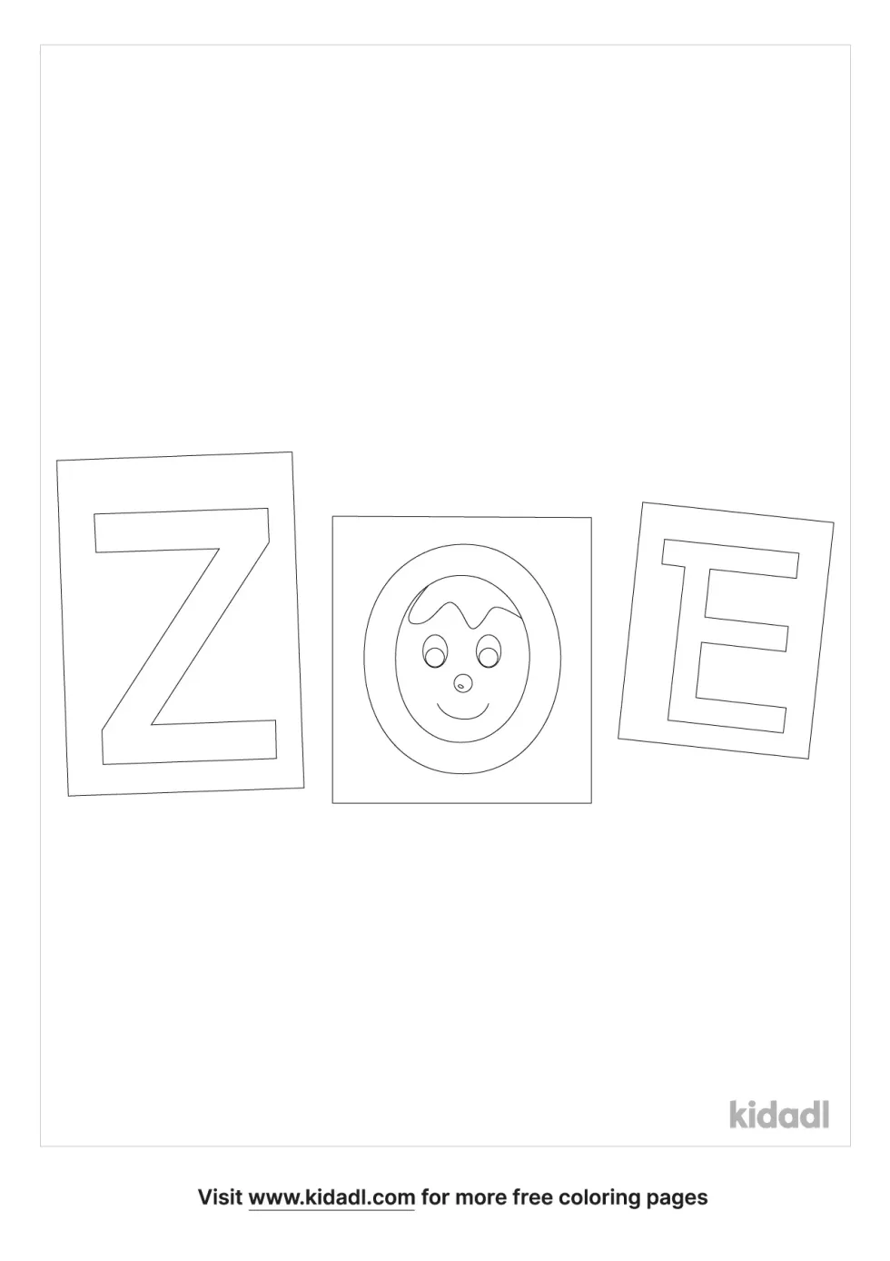 Zoe Coloring Page | Kidadl