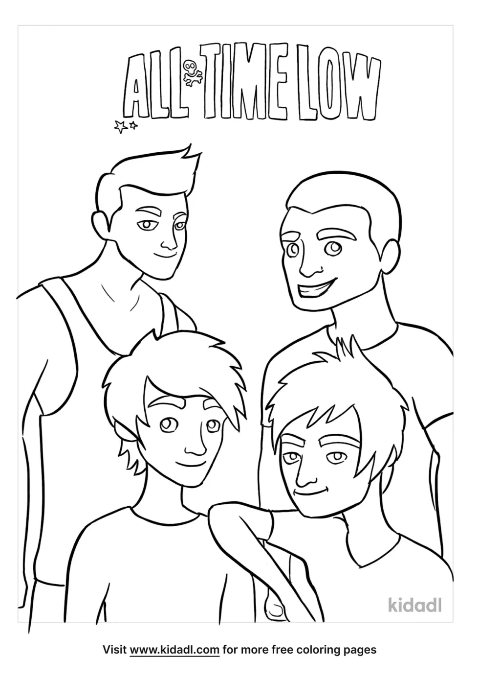 All Time Low Coloring Page | Kidadl