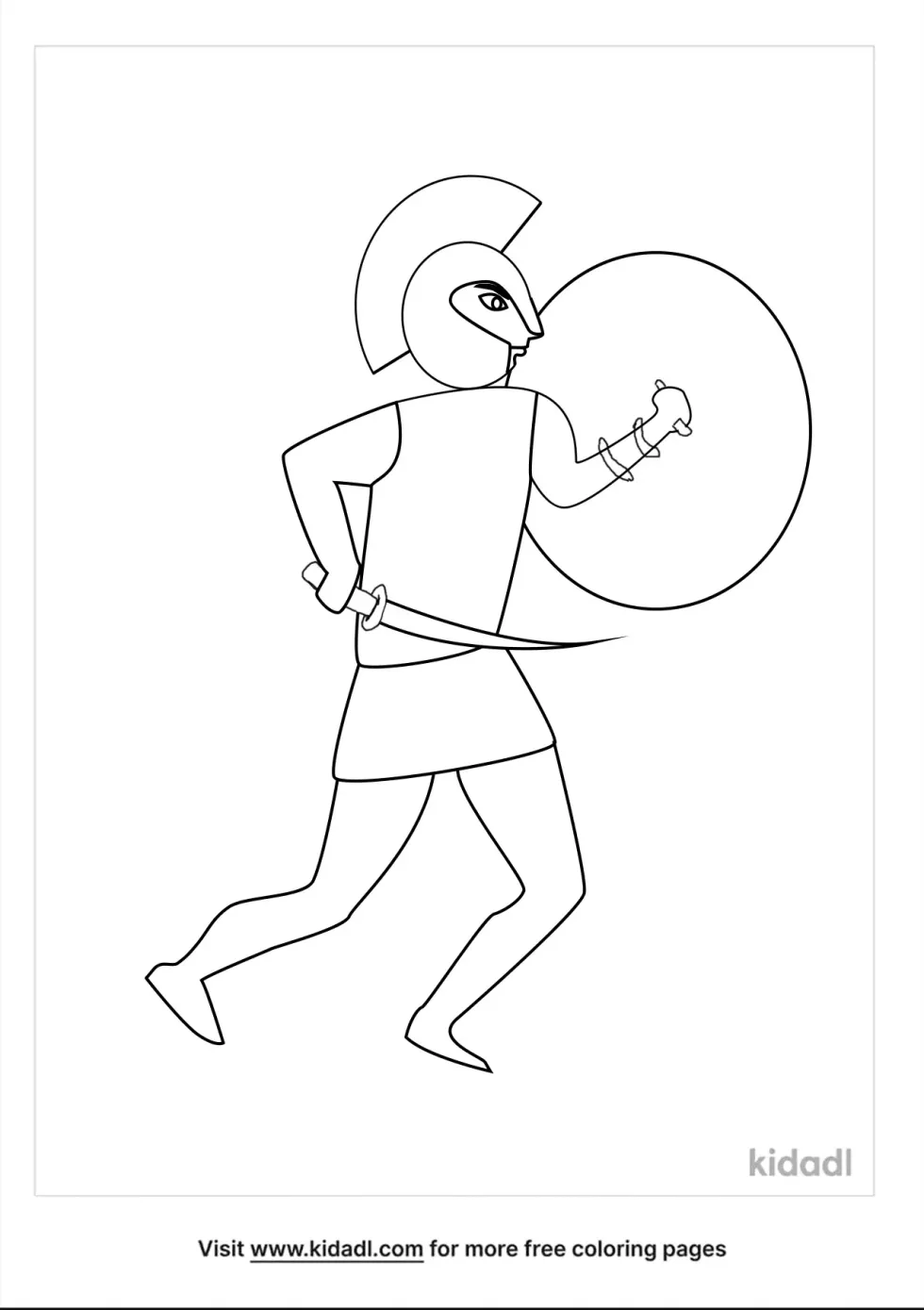 Gladiator Coloring Page | Kidadl