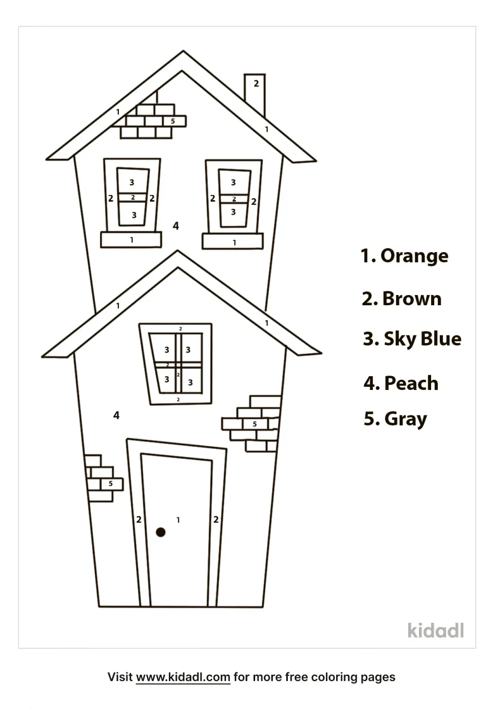 House Color By Numbers | Kidadl