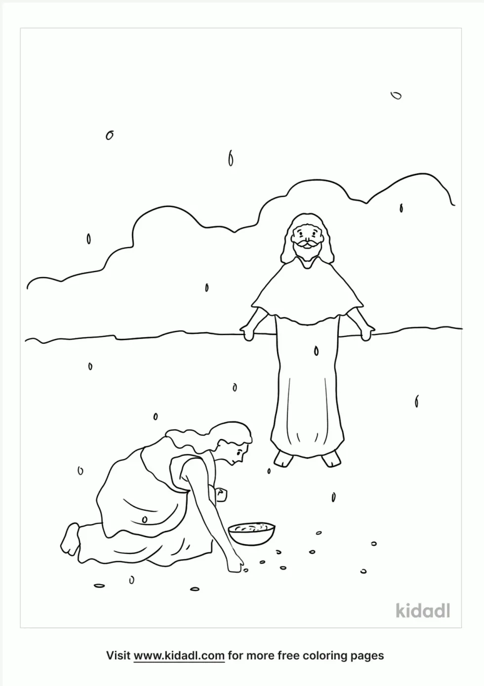 Manna Coloring Page | Kidadl