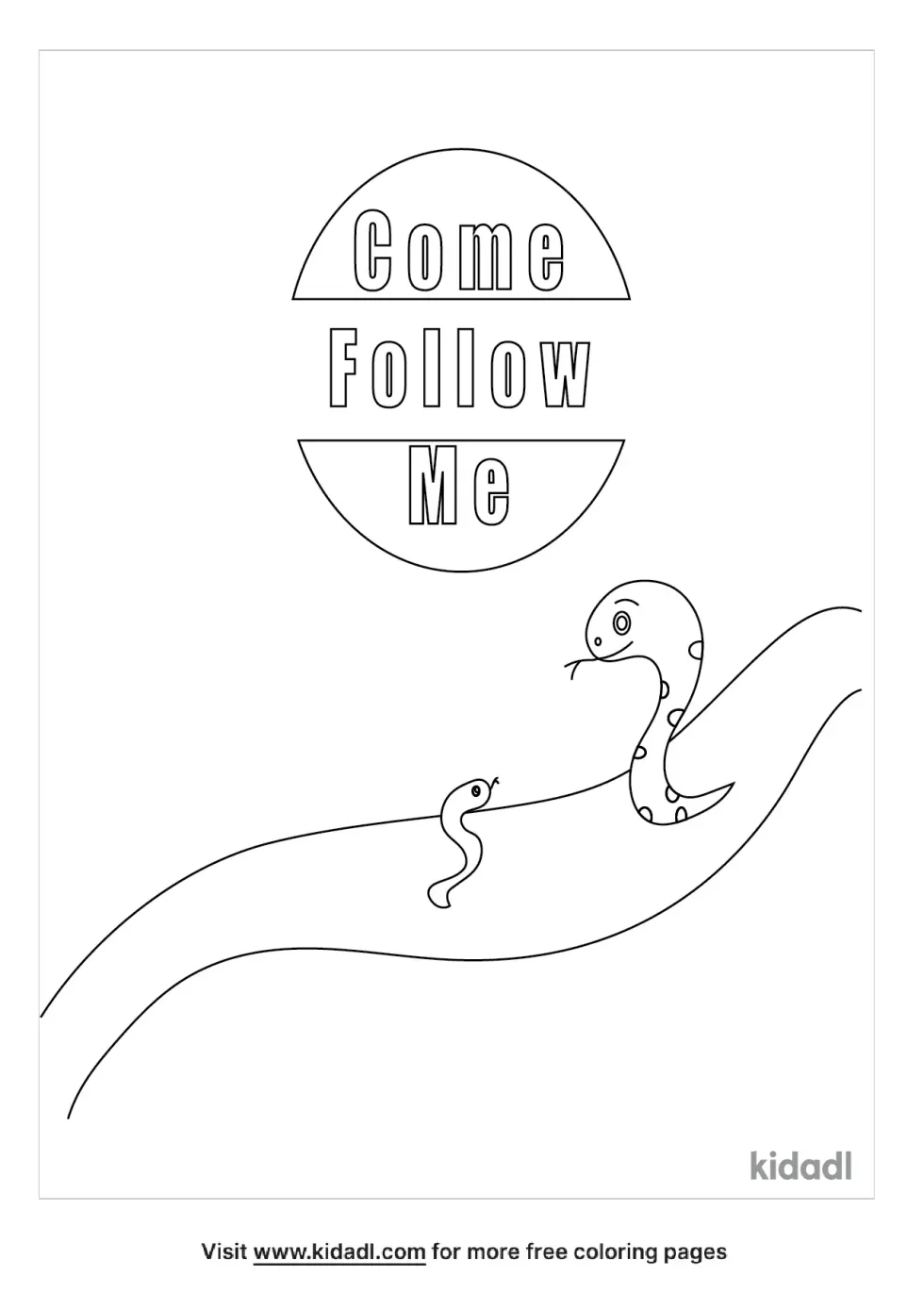 Follow Me Coloring Page | Kidadl