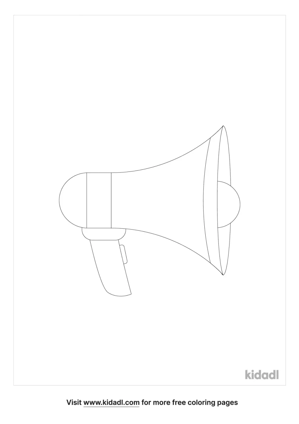 Megaphone Coloring Page | Kidadl