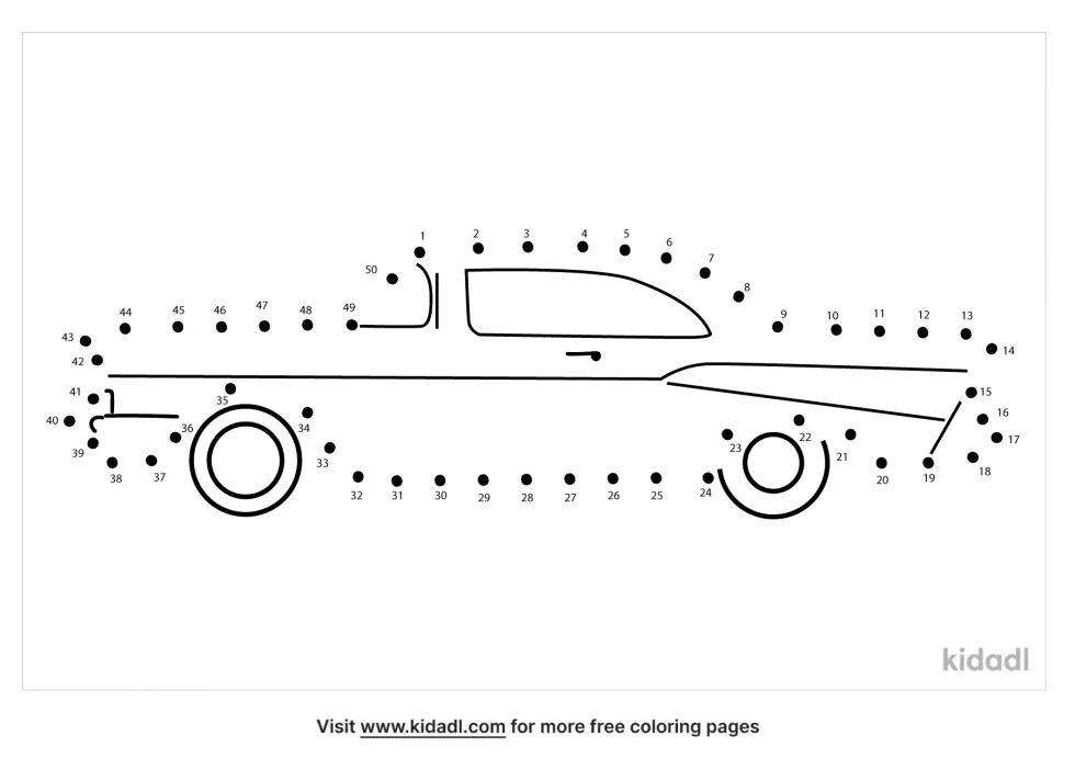 Old Car Dot To Dot (Medium) | Kidadl