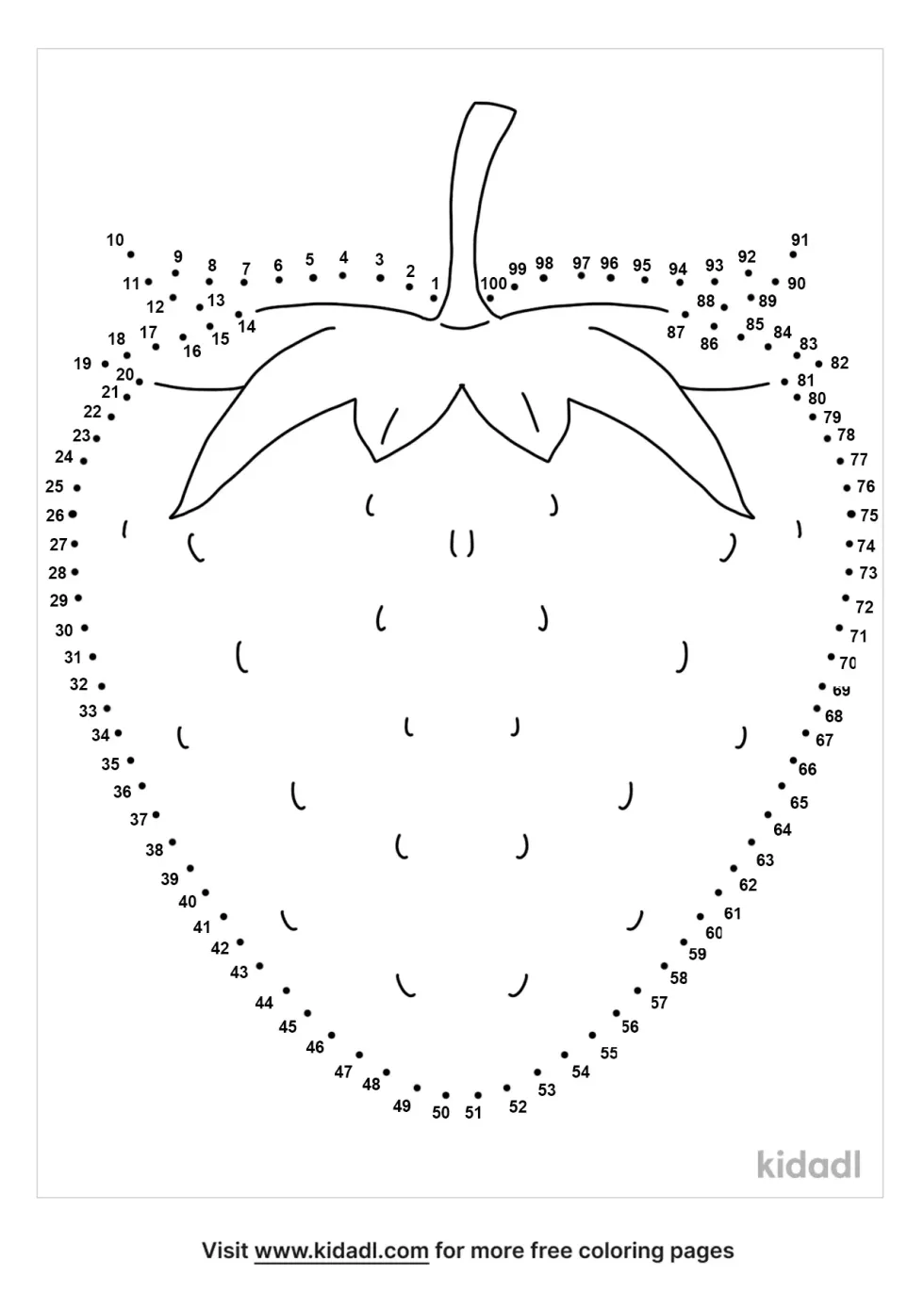 Strawberry Dot To Dot (Hard) | Kidadl