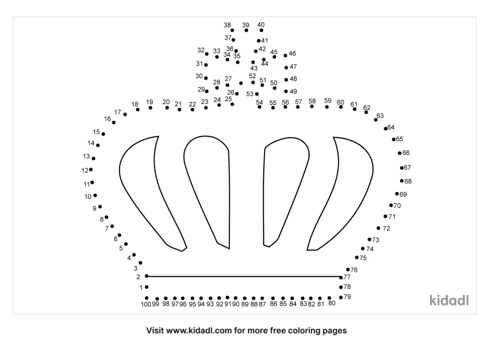 Crown Dot To Dot (Hard) | Kidadl