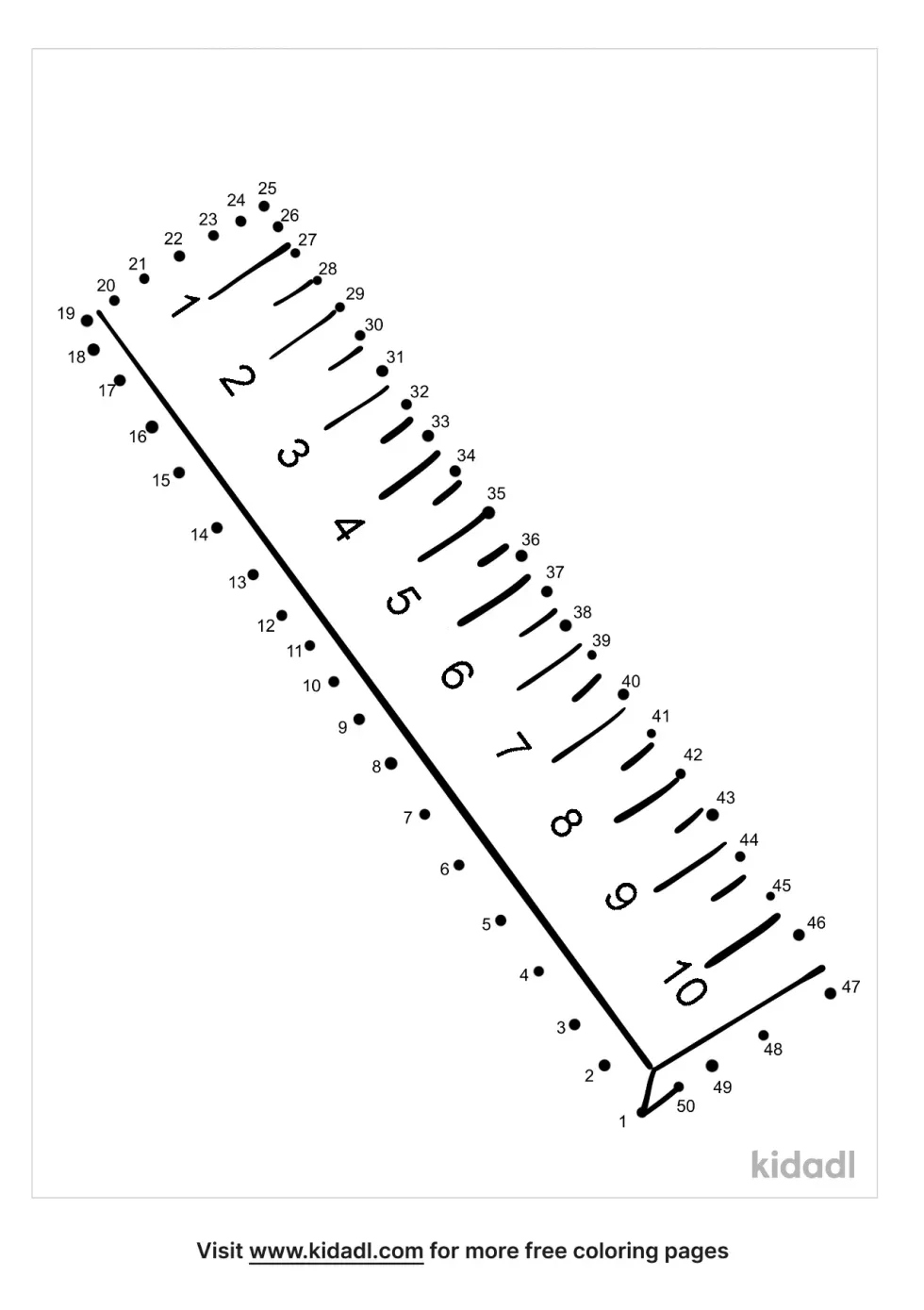 Ruler Dot To Dot (Medium) | Kidadl