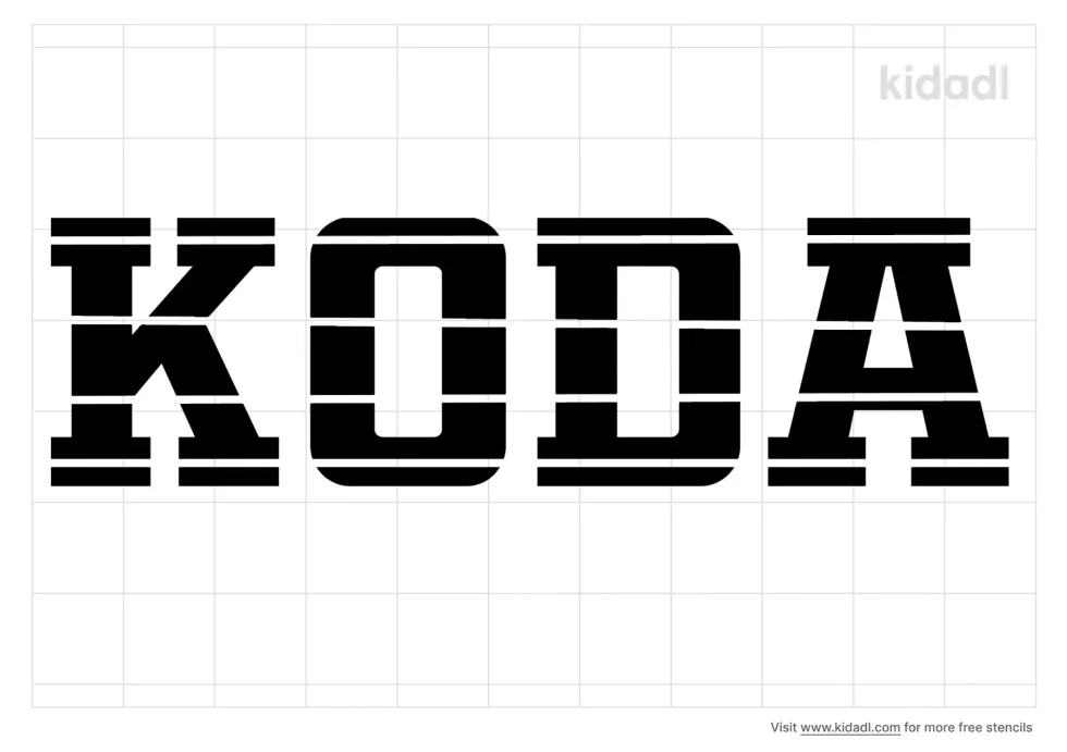 Koda Name Stencil | Kidadl
