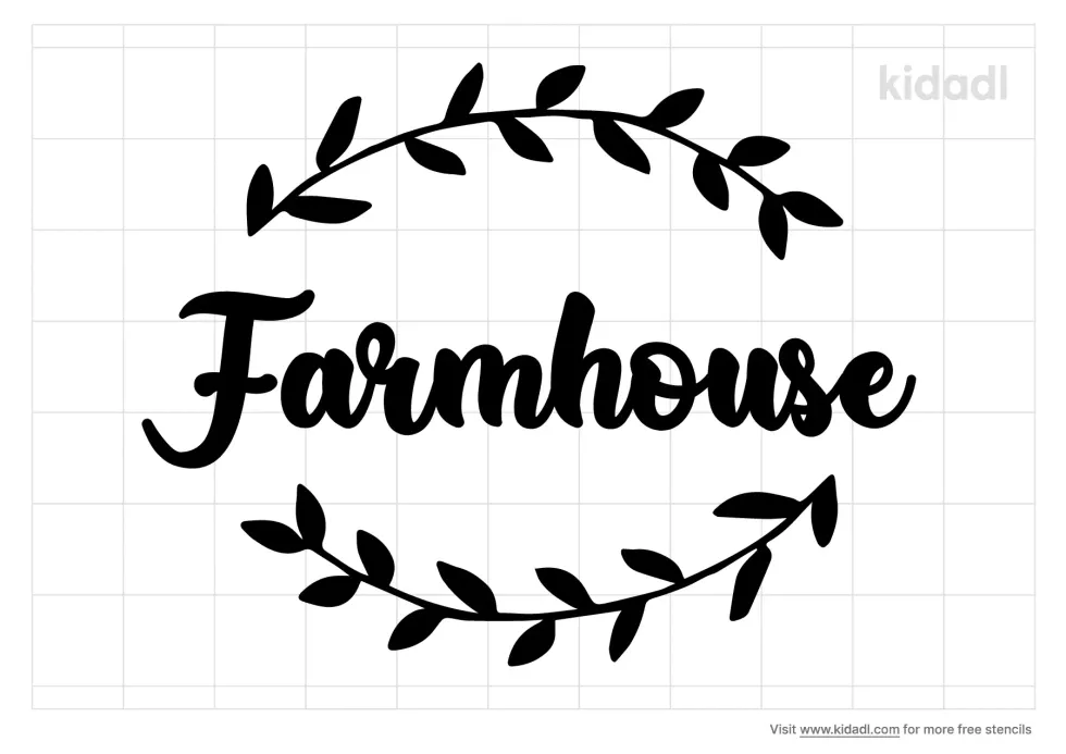 Farmhouse Words Stencil | Kidadl