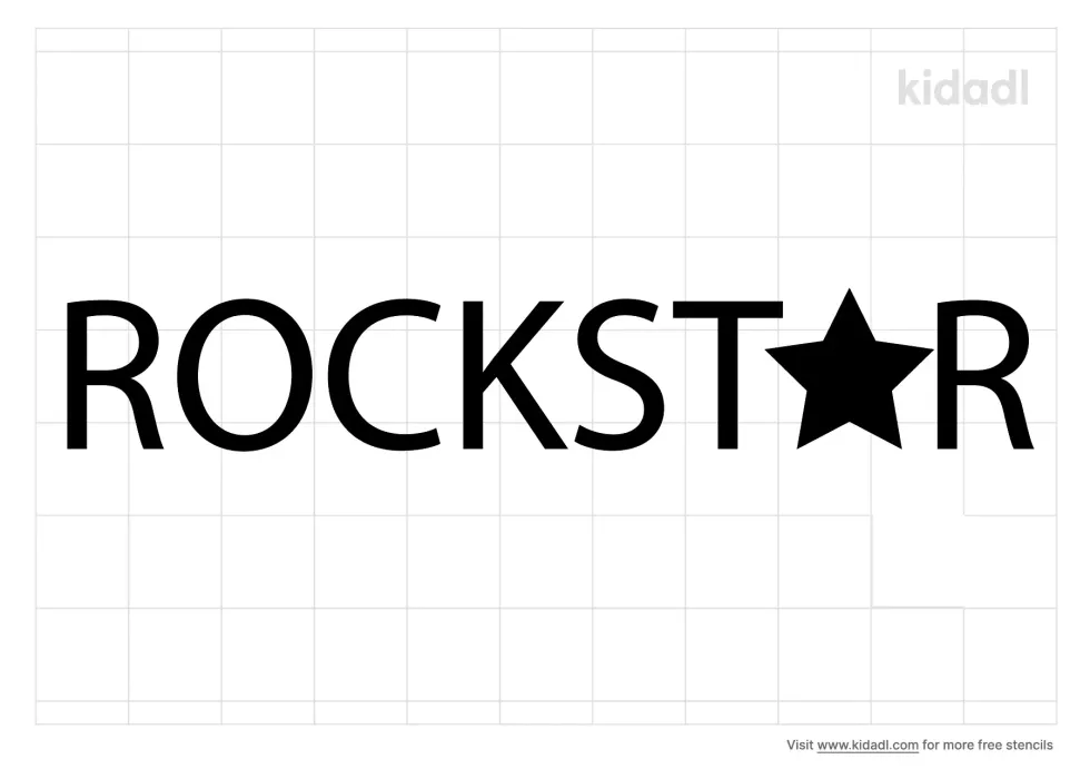 Rockstar Stencil | Kidadl